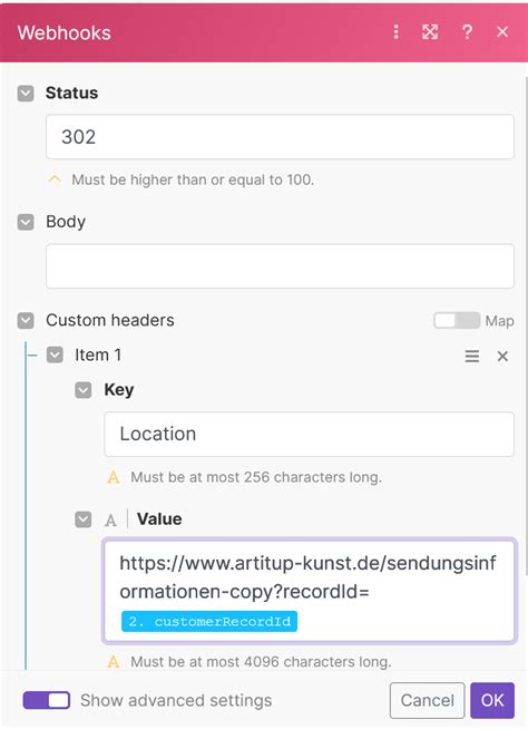 i want my webhook response to redirect to my softr page ask the