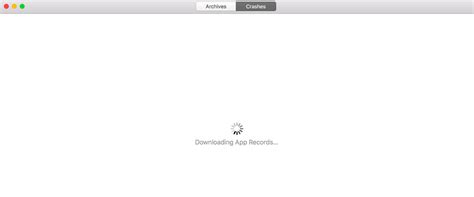 ios get app crashes from xcode stuck at downloading app records