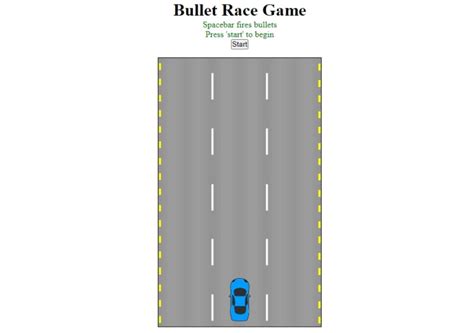Bullet Race Game Using Html And Css In Vanillajs With Source Code