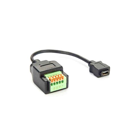 Elecbee Micro USB To Terminal Block Adapter Terminal Straight To Micro USB Straight Female