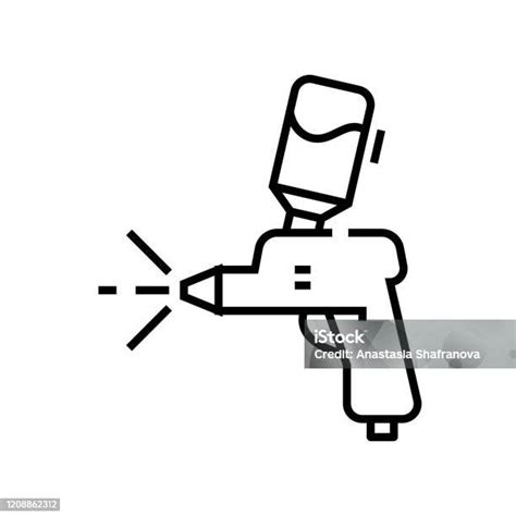 낙서 염료 선 아이콘 개념 기호 윤곽 선 벡터 일러스트레이션 선형 기호 검은색에 대한 스톡 벡터 아트 및 기타 이미지 검은색 광고 그래피티 Istock