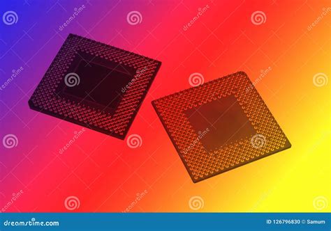 Modern CPU Isolated On White Stock Photo Image Of Modern Circuit 126796830