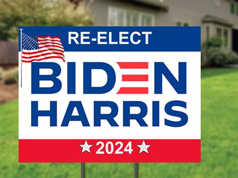 Joe Biden Yard Sign Re Elect Bidden Harris 2024 Yard Sign Biden 2024