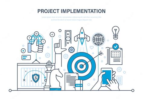 Premium Vector Project Implementation Concept Of Project Business Planning And Marketing Research