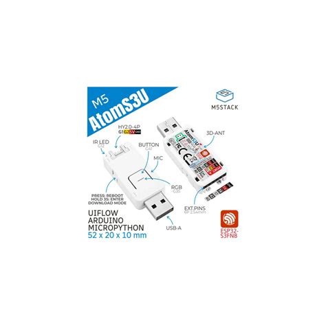 Atoms3u Esp32s3 Development Kit With Usb A M5stack