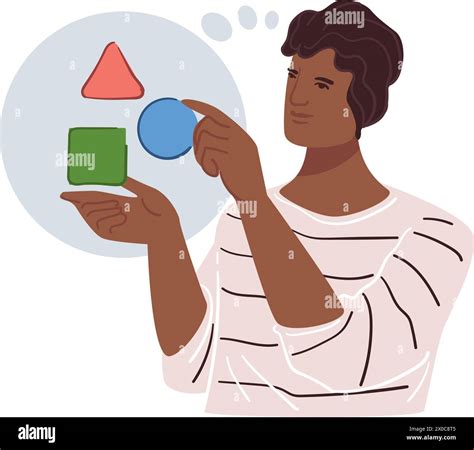 Solving Problems And Brainstorming Male Character Stock Vector Image And Art Alamy