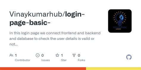 Github Vinaykumarhublogin Page Basic In This Login Page We Connect
