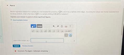 Solved Neutron Activation Is A Powerful Technique That Can