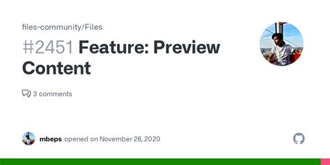 feature preview content · issue 2451 · files community files · github