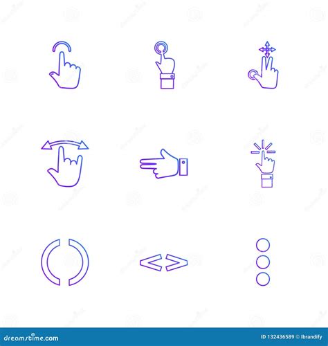 Hands Pointer Arrows Directions Eps Icons Set Vector Stock