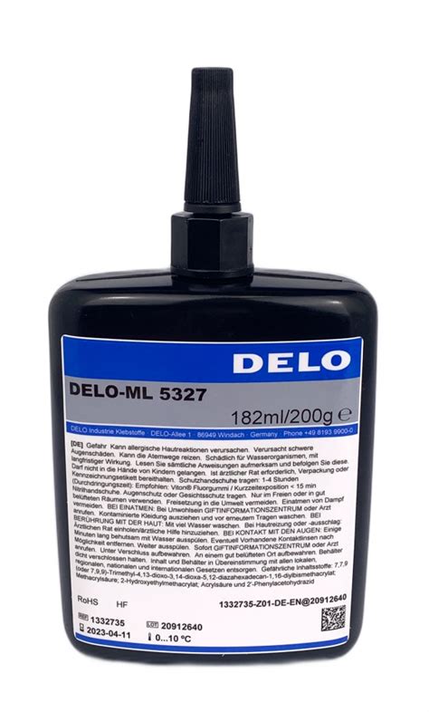 Delo Ml 5327 High Strength Metal Adhesive Heat Resistant To 200°c 200g