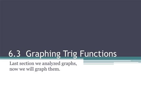 Ppt 6 3 Graphing Trig Functions Powerpoint Presentation Free