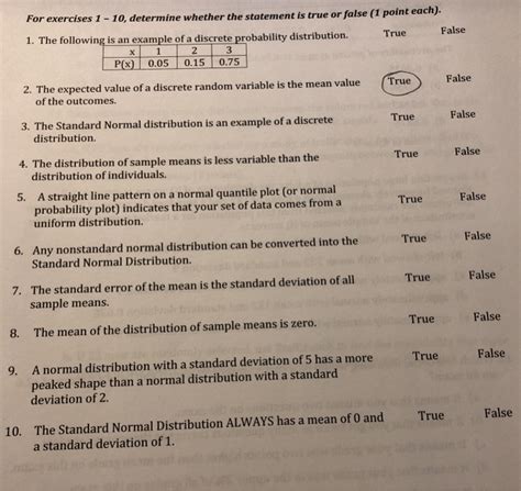 Solved Each For Exercises 1 10 Determine Whether The