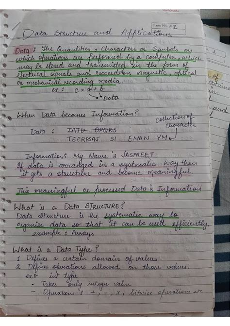 Comprehensive Dsa Study Notes Understanding Data Structures And Algorithms Stuvia Us