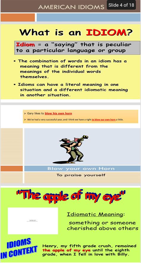 American Idioms Ppt Presentation