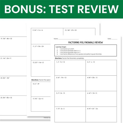 Factoring Quadratics Guided Notes And Worksheet Unit Bundle Boldly