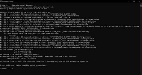 Error Compiling On Windows 10 Mingw64 · Issue 394 · Lunarmodulesluasocket · Github