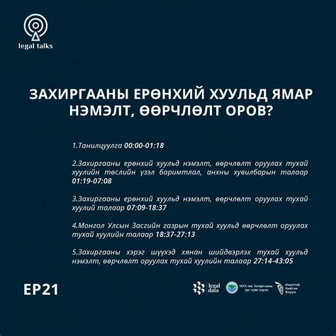 Legaltalks №21 Т Мөнх Эрдэнэ Захиргааны ерөнхий хуульд ямар нэмэлт өөрчлөлт оров