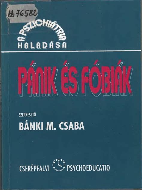 Bánki M Csaba Pánik És Fóbiák Pdf