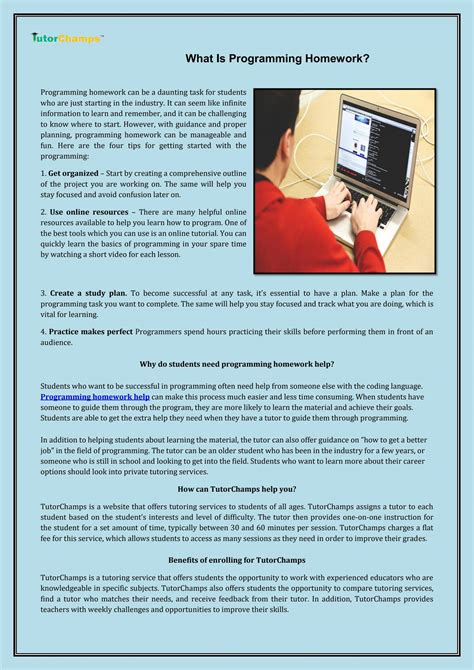 What Is Programming Homework By Tutorcharles Issuu