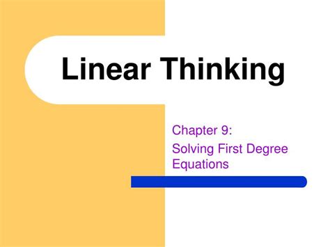 PPT Linear Thinking PowerPoint Presentation Free Download ID 730326