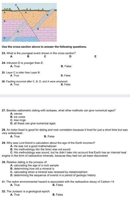 Solved Use The Cross Section Above To Answer The Following Chegg