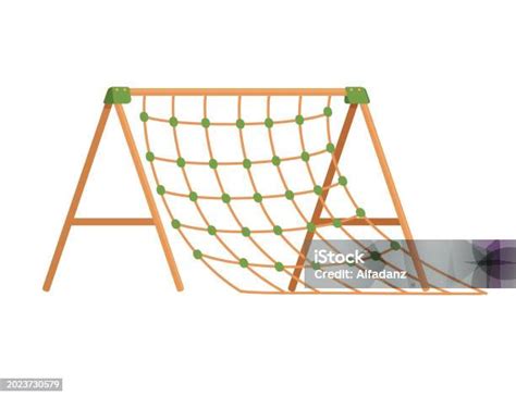 등반 밧줄 벽 그물 놀이터 벡터 일러스트 레이 션 흰색 배경에 고립 실내 암벽 등반에 대한 스톡 벡터 아트 및 기타 이미지 실내 암벽 등반 교육 등산 로프 Istock