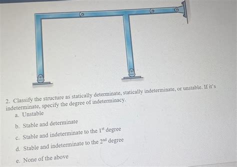 Solved 2 Classify The Structure As Statically Determinate