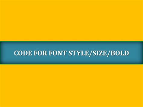 Macros Code For Font Style Size Bold Pptx Web Design And Html Internet