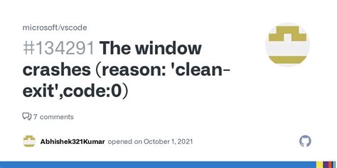 The Window Crashes Reason Clean Exitcode0 · Issue 134291