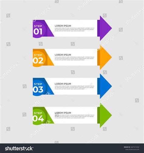 Arrow Design Elements 4 Options Steps Stock Vector Royalty Free 1667515102 Shutterstock