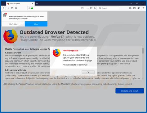 outdated browser detected pop up scam removal and recovery steps