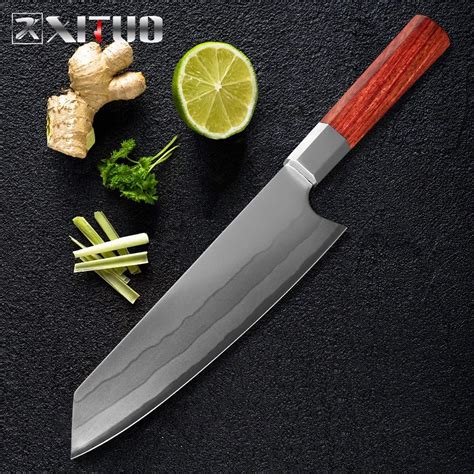 Xituo 8 인치 요리사 칼 7 레이어 복합 스틸 전문 일본 부엌 칼 스시 규토 칼 팔각형 핸들주방 칼 Aliexpress