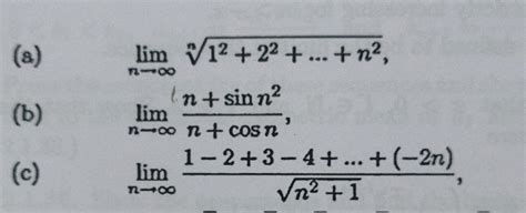 Solved A Quad Lim N Rightarrow Infty Chegg Com