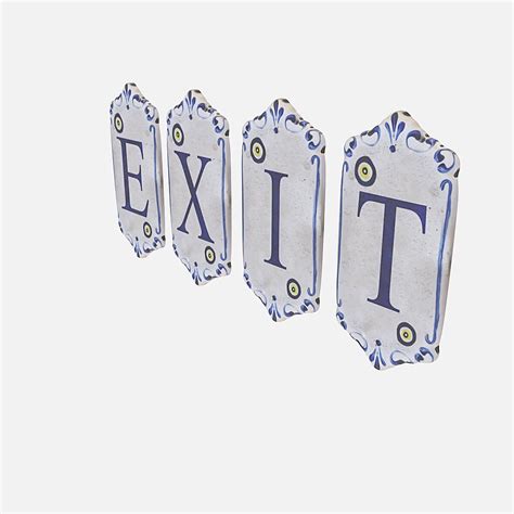 Old Stone Exit Sign D Model By Nvere Old Stone Exit Sign D Model By Nvere