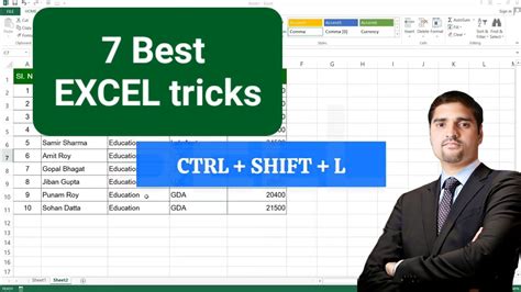 7 Best Ms Excel Tips And Tricks Excel Shortcut Exceltips
