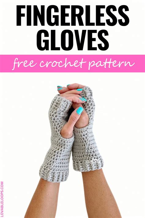 Free Crochet Fingerless Gloves Pattern For Beginners