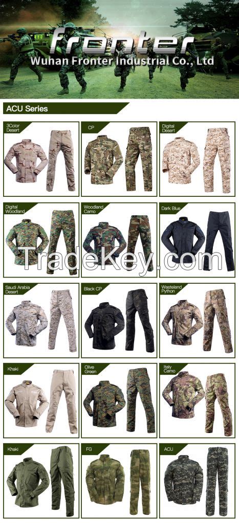 Rip Stop Military Uniforms Army Military Combat Acu Tactical Clothings