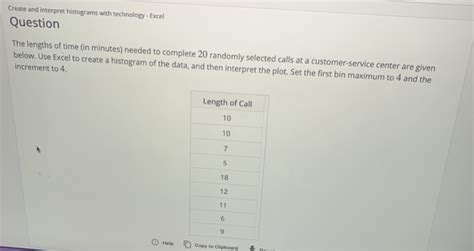 Solved Create And Interpret Histograms With Technology