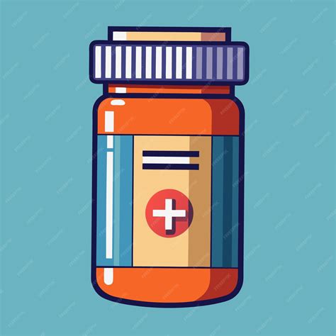Prescription Bottle Clipart Vector Illustration Premium Ai Generated