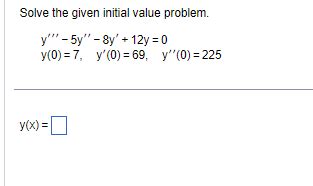 Solved Solve The Given Initial Value Chegg Com