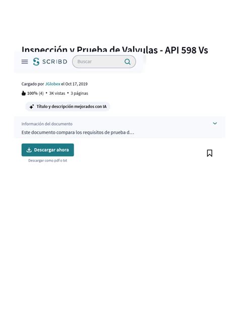 Inspección Y Prueba De Valvulas Api 598 Vs Api6d Pdf Pdf Informática Y Tecnología De La