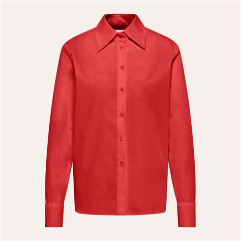 Ehe Apparel Elena Oxford Shirt Red Bonvion