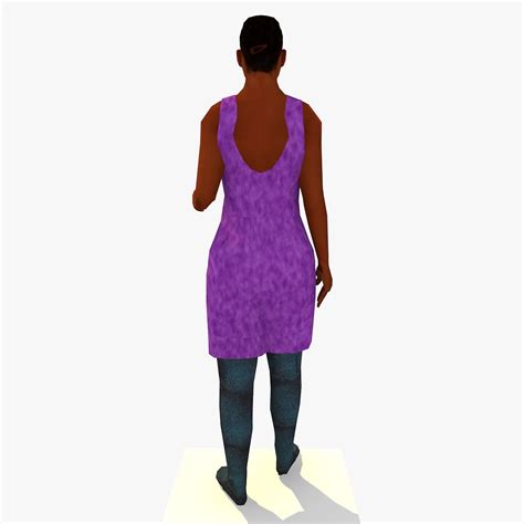 낮은 폴 리 서 아프리카 여자 A 3d 모델 6 3ds C4d Free3d