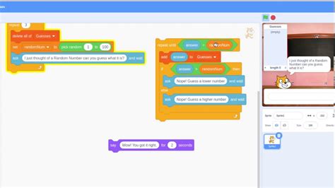 Scratch Coding Beginner Guess The Number Youtube