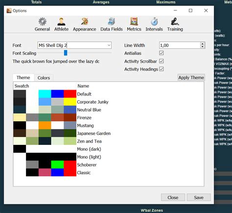 Apperance Settings · Issue 3182 · Goldencheetah Goldencheetah · Github