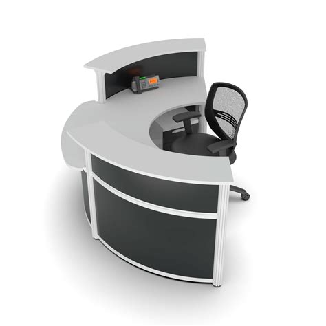 ADA Compliant Reception Desks Curved Round ADA Reception Desk