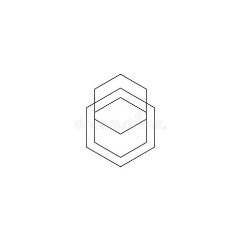 Minimal Cube Logo Brand Symbol Design Graphic Minimalistlogo Stock