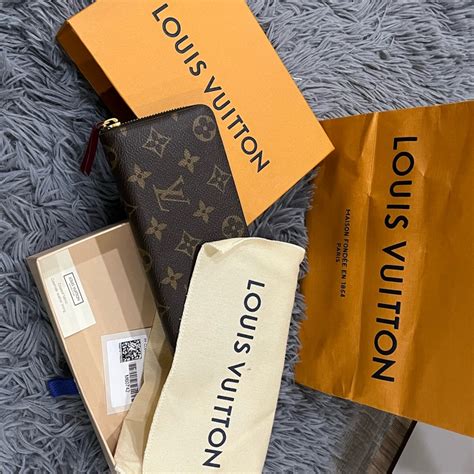 Louis Vuitton 路易威登】m60742 經典monogram帆布拉鍊長夾紫紅經典時尚滿版lv花紋｜popchill 拍拍圈