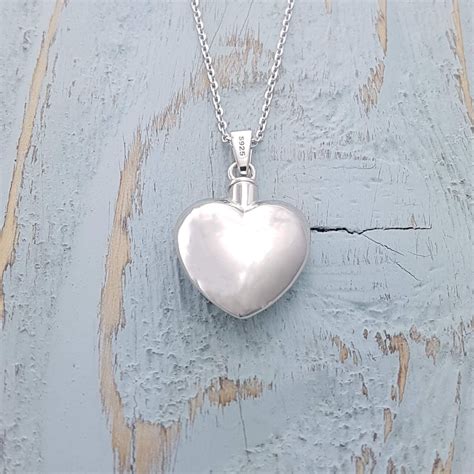 Sterling Silver Heart Urn Necklace Keepsake T Just Vial